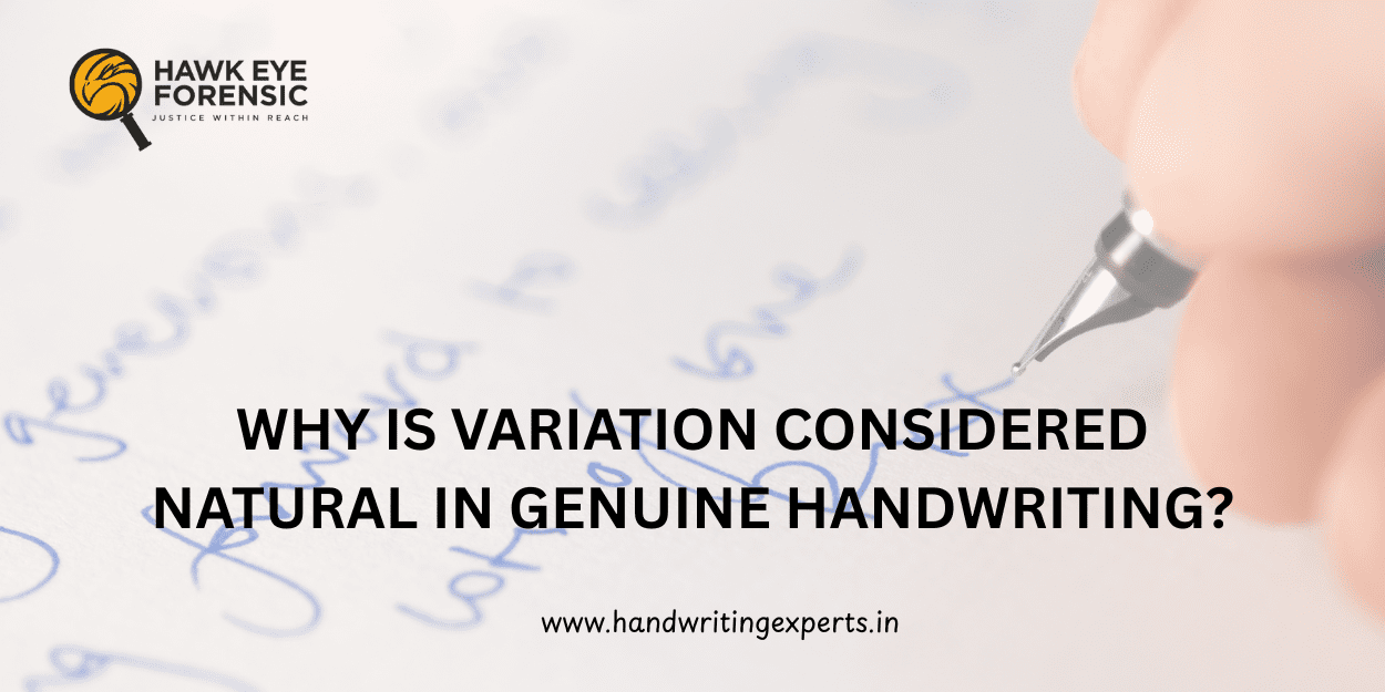 Why Is Variation Considered Natural in Genuine Handwriting?